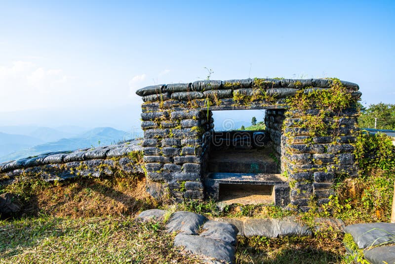 Border of Thailand and Myanmar at Doi Chang Mub Base Stock Image ...