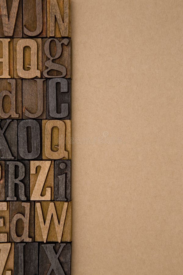 Border of Type Set Letters stock photo. Image of brown - 103955874