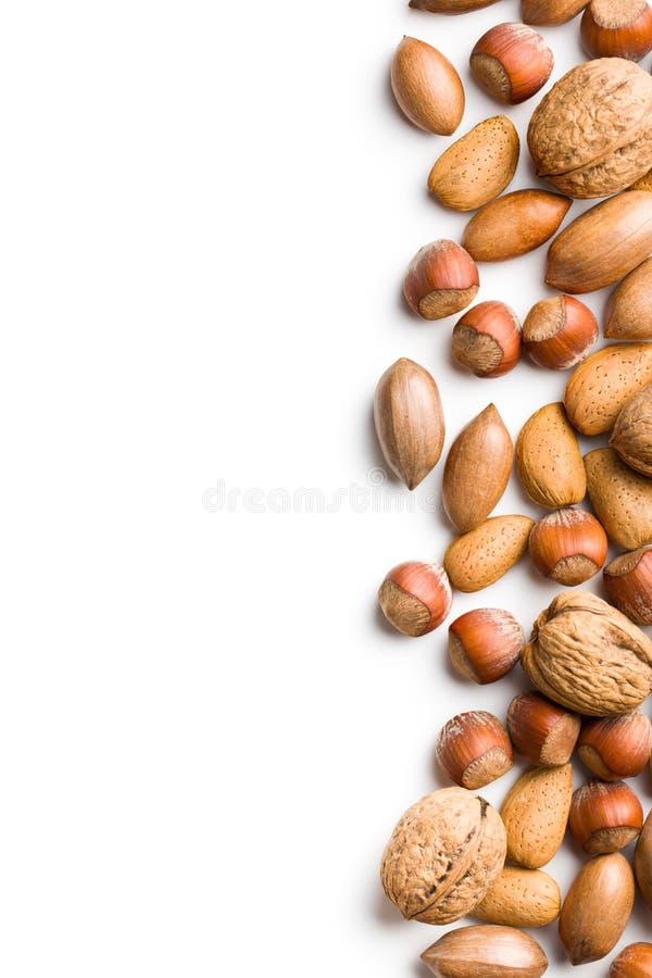 Border of Mixed Nuts stock photo. Image of almond, energy - 24692256