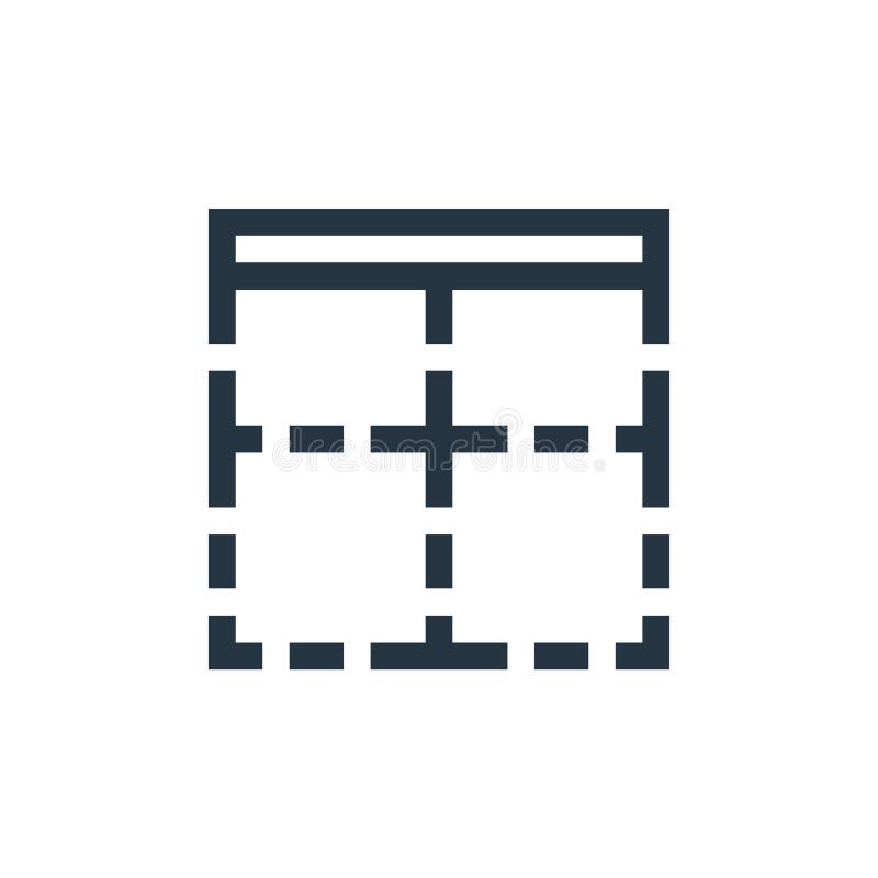 Border Vector Icon Isolated on White Background. Outline, Thin Line ...