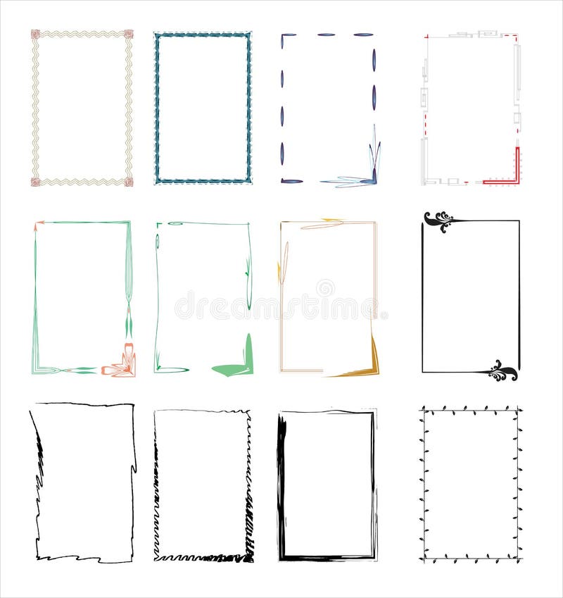 BORDER , VECTOR , ILLUSTRATOR Stock Illustration - Illustration of ...