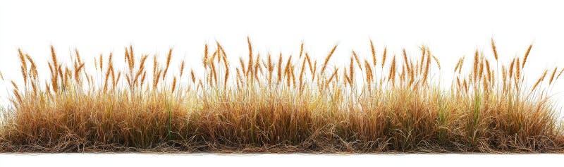 A Border of a Wheat Crop Field, Isolated with a Transparent Background ...