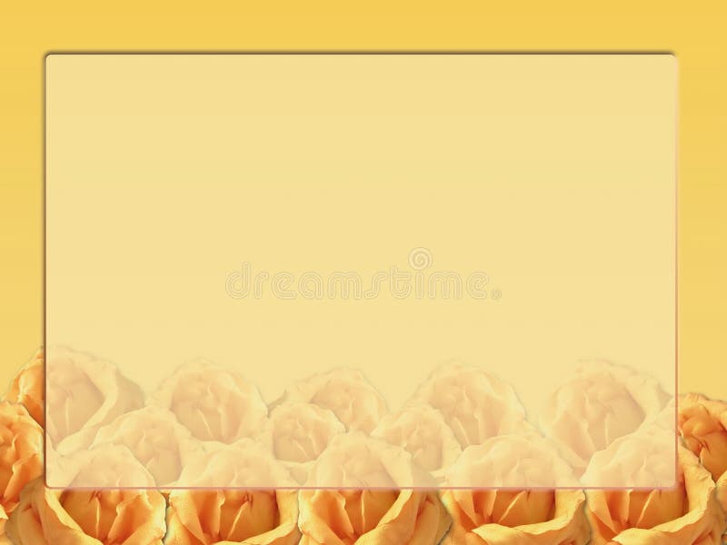 Border with yellow roses stock illustration. Illustration of flower ...