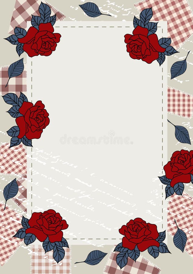 Bordered Background in Country and Western Style Stock Vector ...