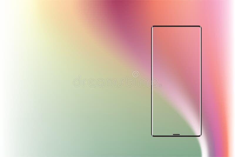 The Borderless Mobile Phones on an Abstract Background Stock Vector ...