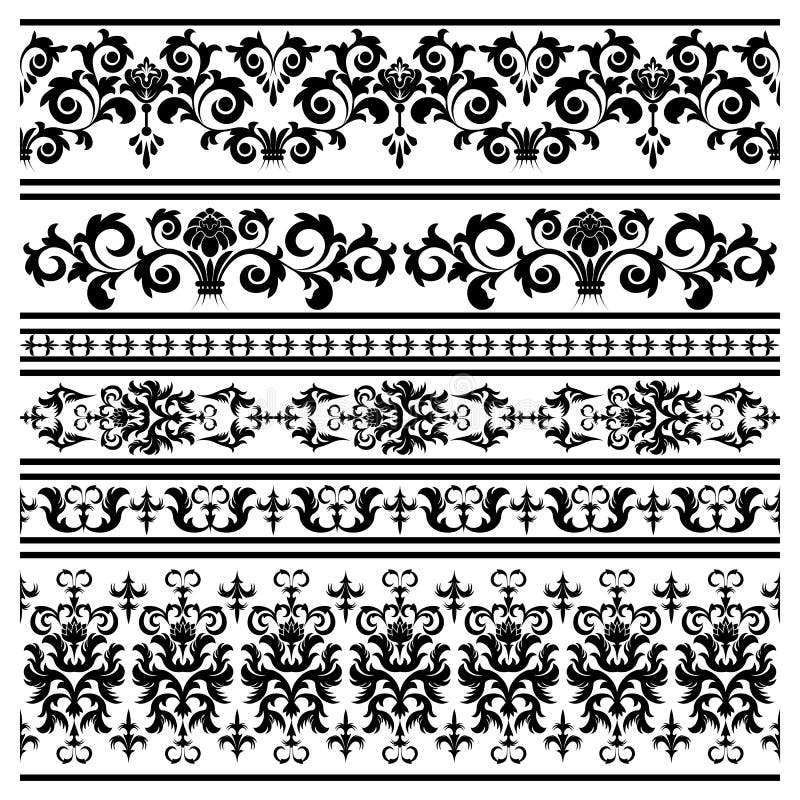 Wrough iron ornaments stock vector. Illustration of border - 3739492