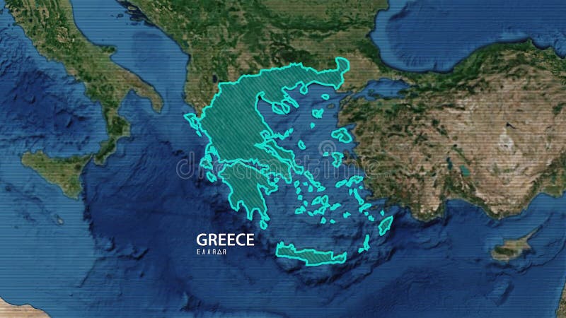 Borders of the Country of Greece on the Map Stock Video - Video of ...