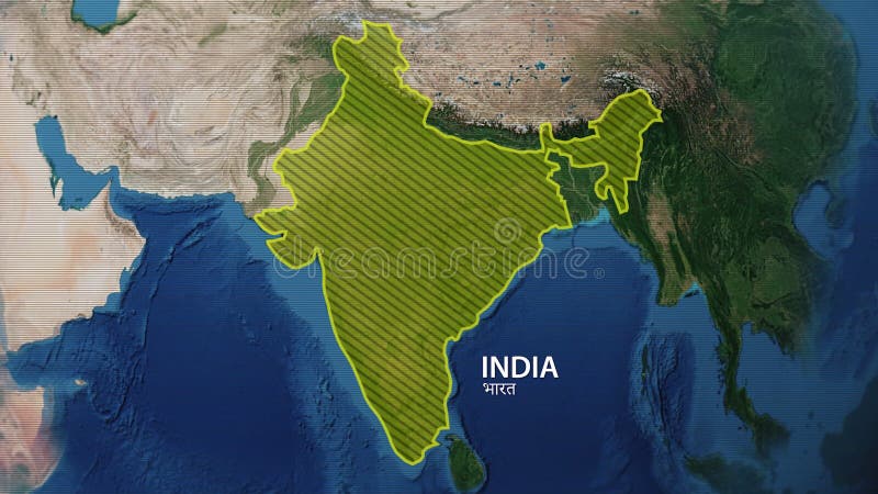 Borders of the Country of India on the Map Stock Footage - Video of ...