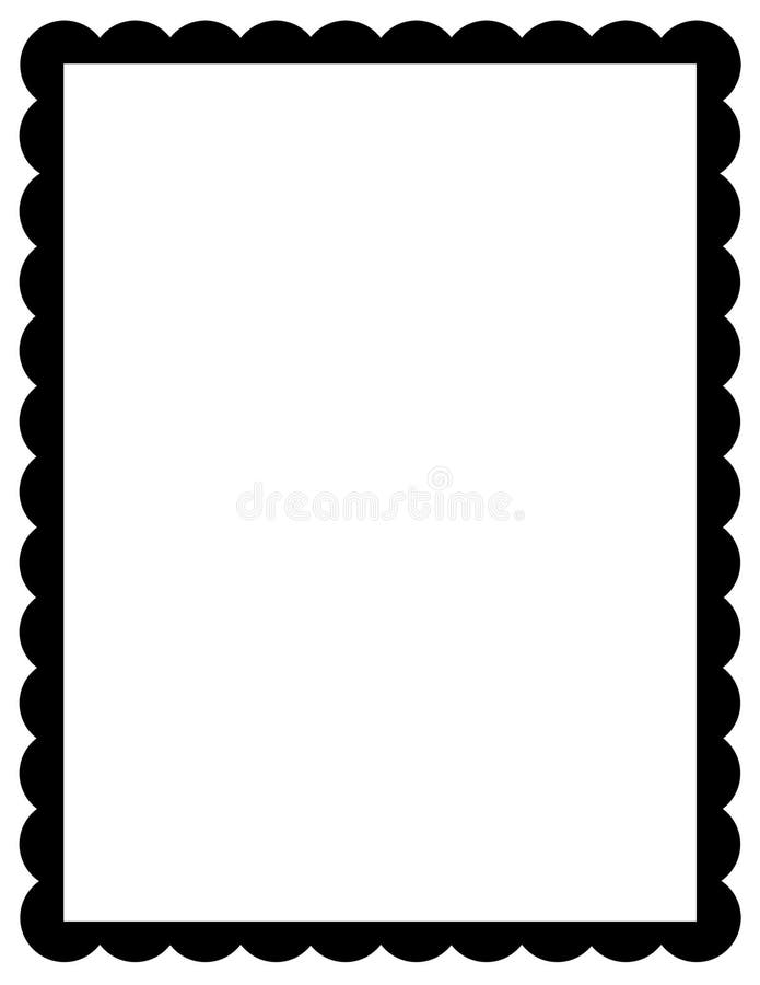 Black Border with White Fill Stock Illustration - Illustration of ...