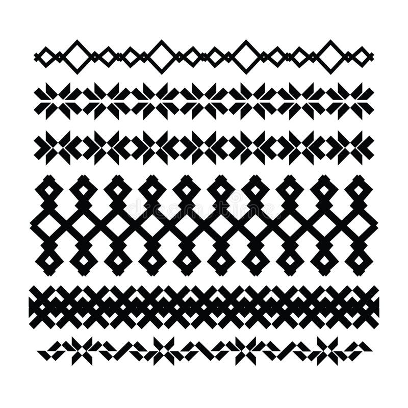 Borders and Lines for Design. Vector Geometric Elements Stock Vector ...