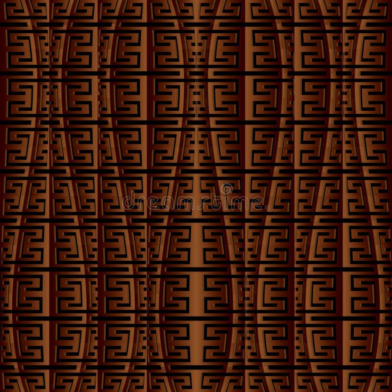 Greek Wavy Borders Vector Seamless Pattern. Repeat Tribal Ethnic ...