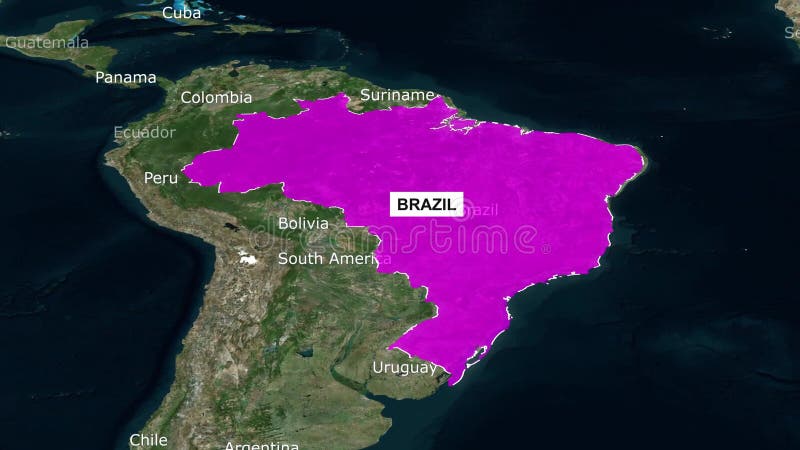 Borders of the State of Brazil on the Map. Stock Footage - Video of ...