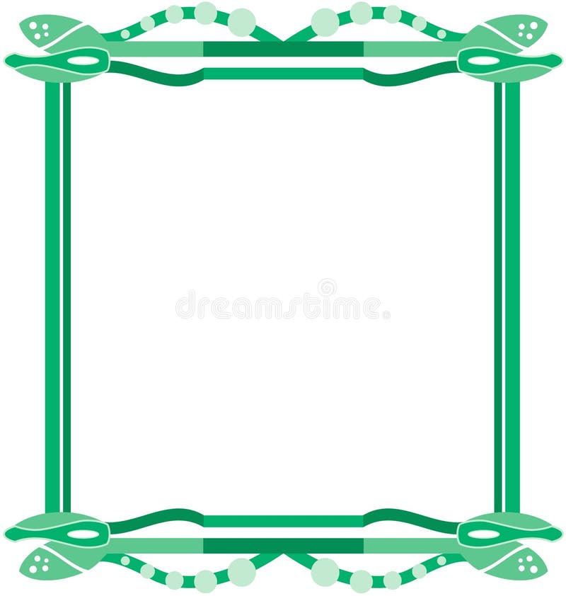 Bordes abstractos verdes stock vector. Illustration of natural - 12646538