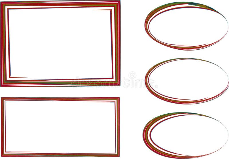 Bordo Dark Red Green Colored Abstract Art Frames Collection Stock ...