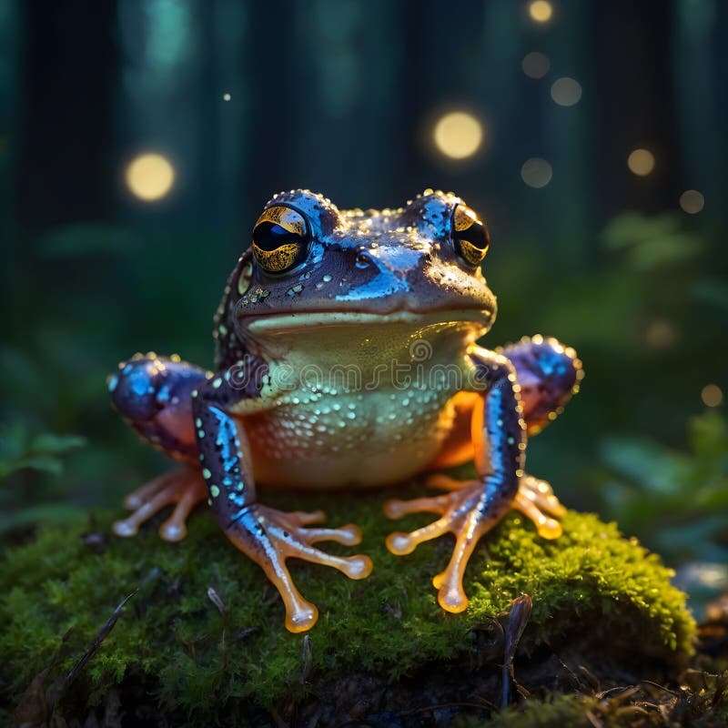 Boreal Chorus Frog Jumping Across Dew-Covered Grass in Soft Morning ...
