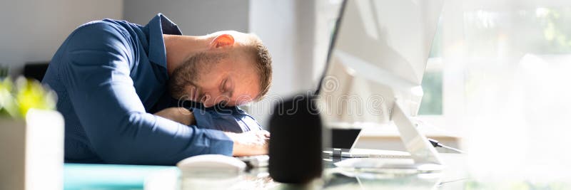 Bored Boss Man Sleeping stock image. Image of deprivation - 255025439