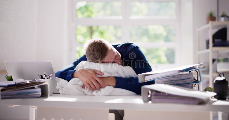 Bored Boss Man Sleeping stock image. Image of bored - 283990667