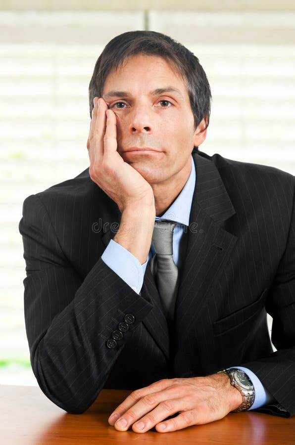 Bored businessman stock image. Image of portrait, executive - 24839635