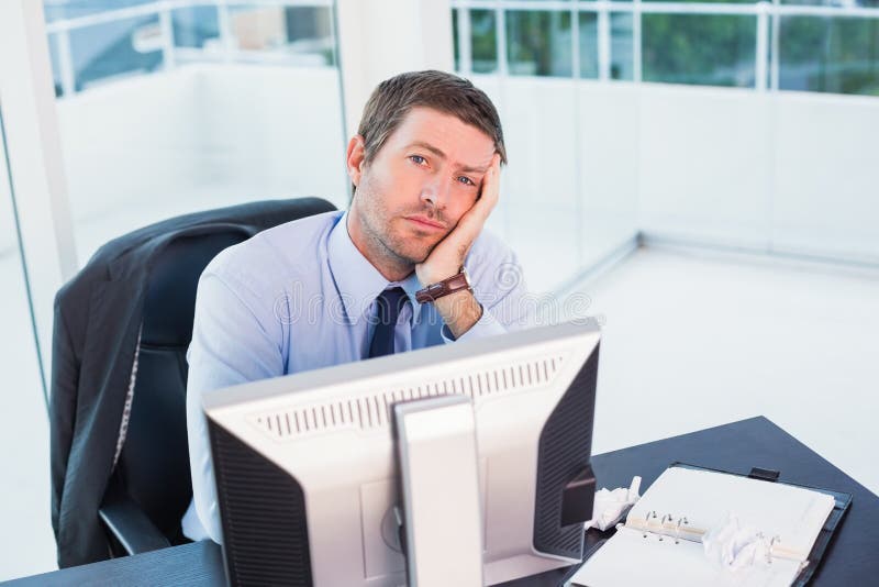 Bored Businessman in a Meeting Stock Photo - Image of multi, learning ...