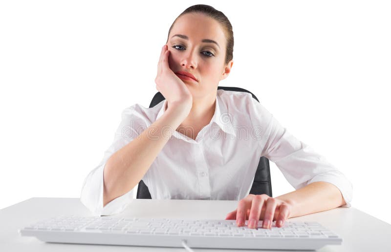 Bored Man with a Keyboard stock image. Image of student - 163479557