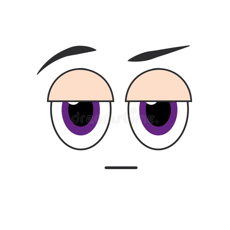 Bored Cartoon Face Vector. Vector Stock Illustration - Illustration of ...