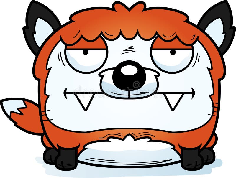 Bored Cartoon Fox stock vector. Illustration of calm - 116184830