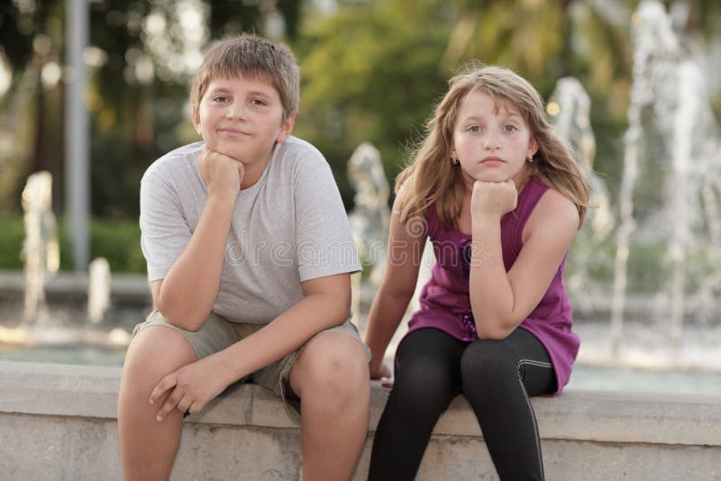 Bored children stock image. Image of chinned, female - 16760953