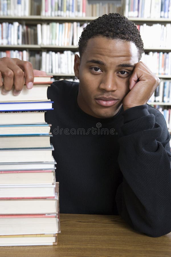 College Student Carrying Stack of Books Stock Image - Image of holding ...