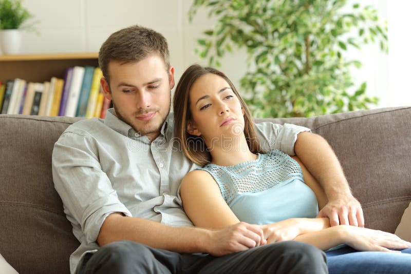 Couple Incompatibility Problems Watching Tv Stock Photo - Image of ...