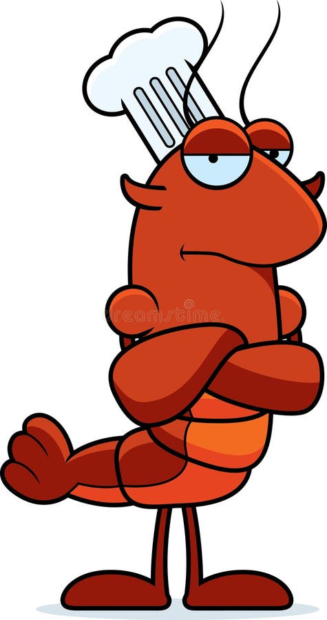 Crawfish Chef Running stock vector. Illustration of vector - 47413196