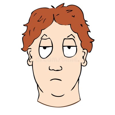 Bored face. stock illustration. Illustration of drawing - 20788457