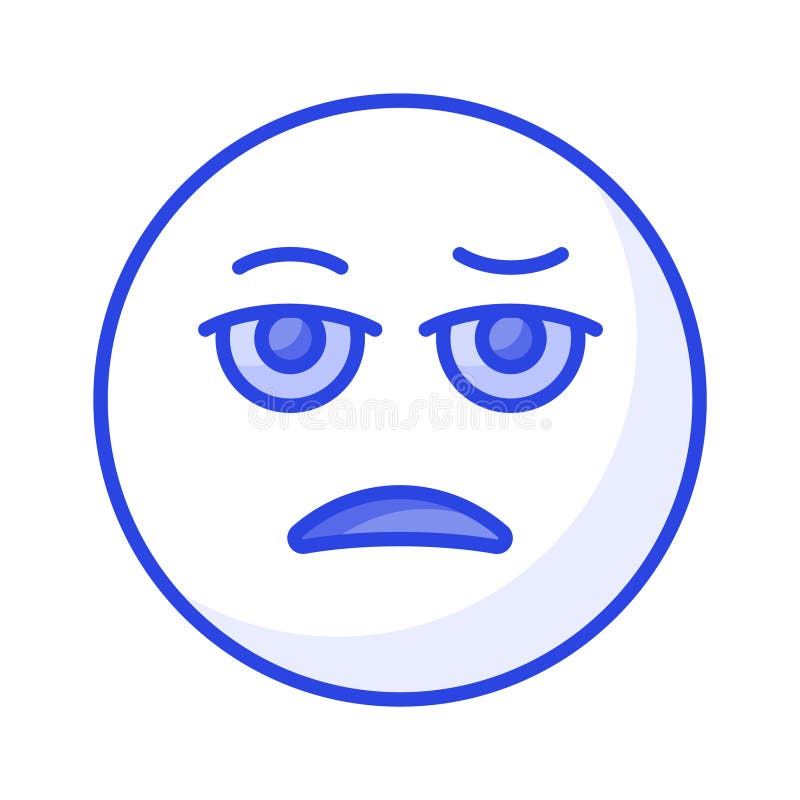 Bored Face Expression, Icon of Bored Emoji, Premium Vector Stock Vector ...
