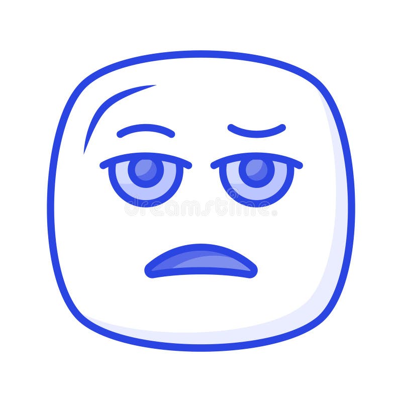 Bored Face Expression, Icon of Bored Emoji, Premium Vector Stock Vector ...