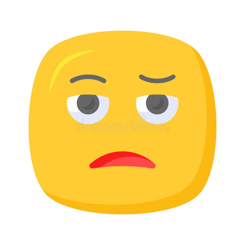 Bored Face Expression, Icon of Bored Emoji, Premium Vector Stock Vector ...