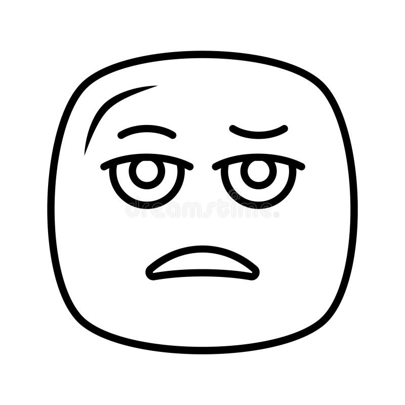 Bored Face Expression, Icon of Bored Emoji, Premium Vector Stock Vector ...