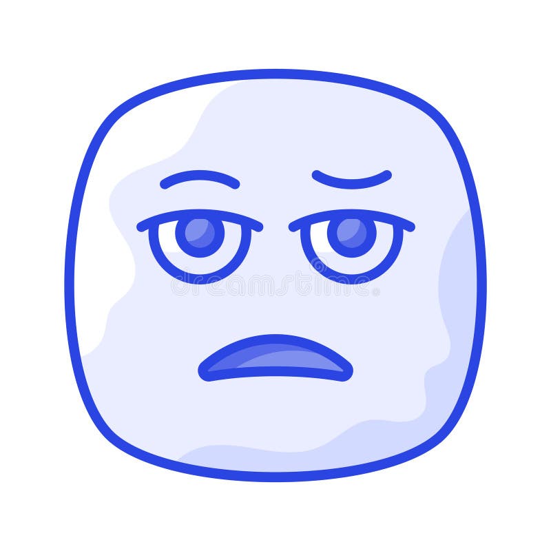 Bored Face Expression, Icon of Bored Emoji, Premium Vector Stock Vector ...
