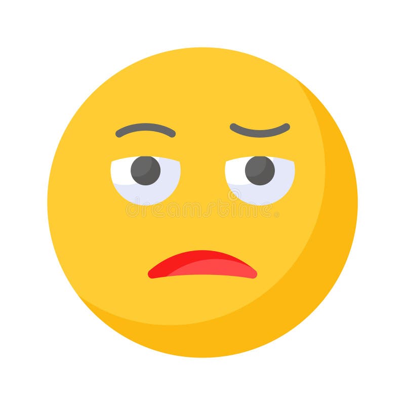 Bored Face Expression, Icon of Bored Emoji, Premium Vector Stock Vector ...