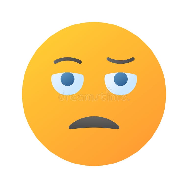 Bored Face Expression, Icon of Bored Emoji, Premium Vector Stock Vector ...