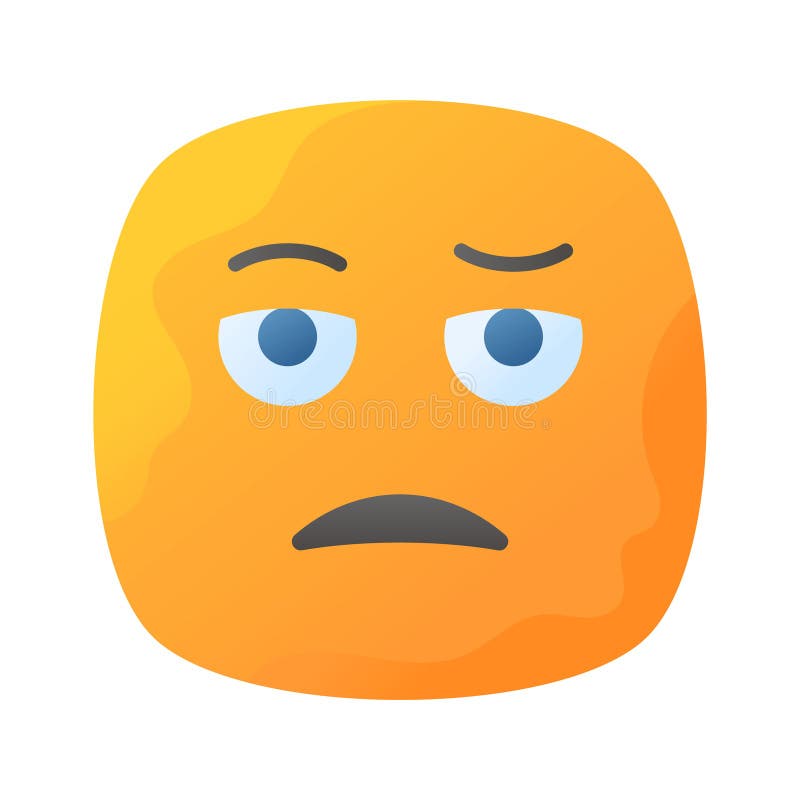 Bored Face Expression, Icon of Bored Emoji, Premium Vector Stock Vector ...