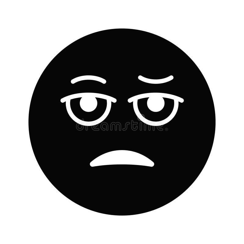 Bored Face Expression, Icon of Bored Emoji, Premium Vector Stock Vector ...
