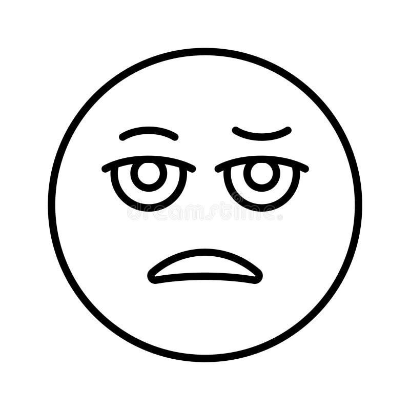 Bored Face Expression, Icon of Bored Emoji, Premium Vector Stock Vector ...