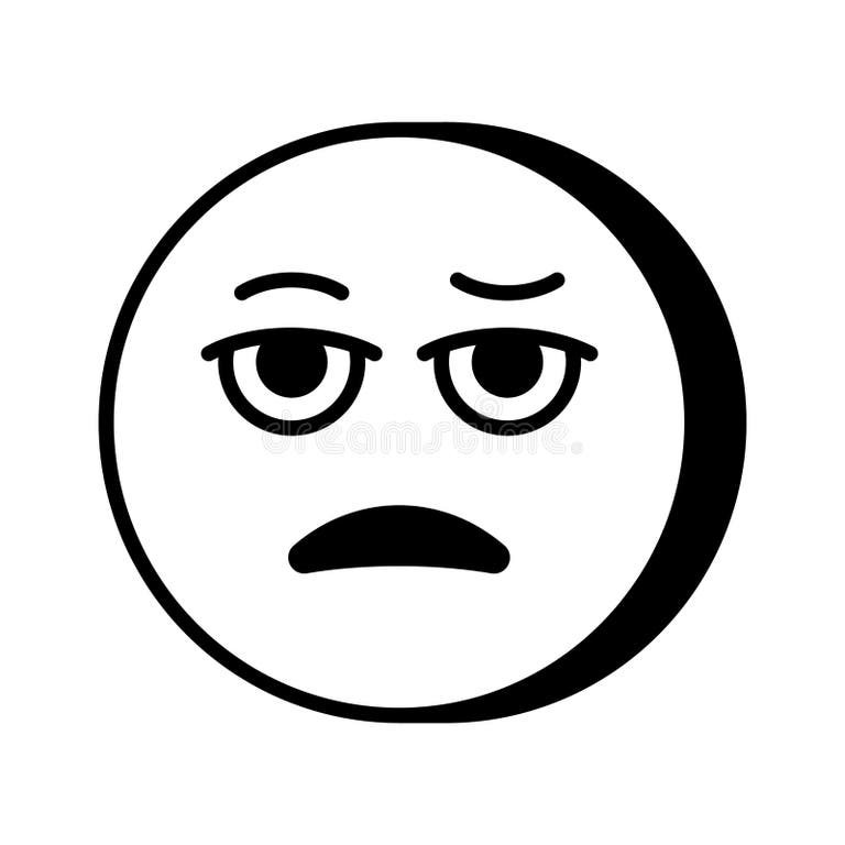Bored Face Expression, Icon of Bored Emoji, Premium Vector Stock Vector ...