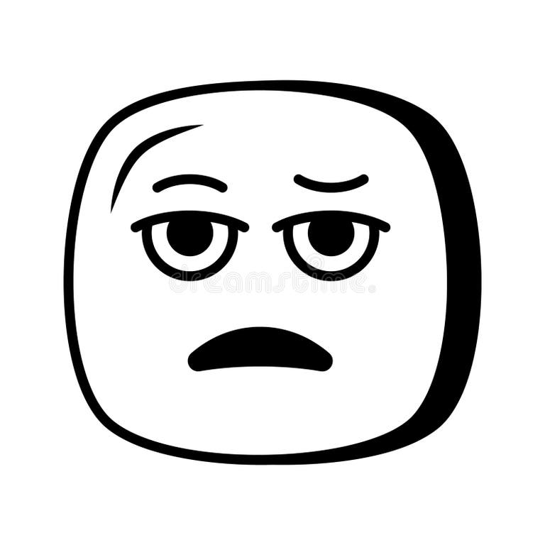 Bored Face Expression, Icon of Bored Emoji, Premium Vector Stock Vector ...
