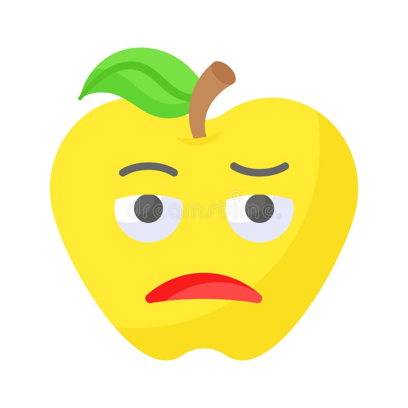 Bored Face Expression, Icon of Bored Emoji, Premium Vector Stock Vector ...