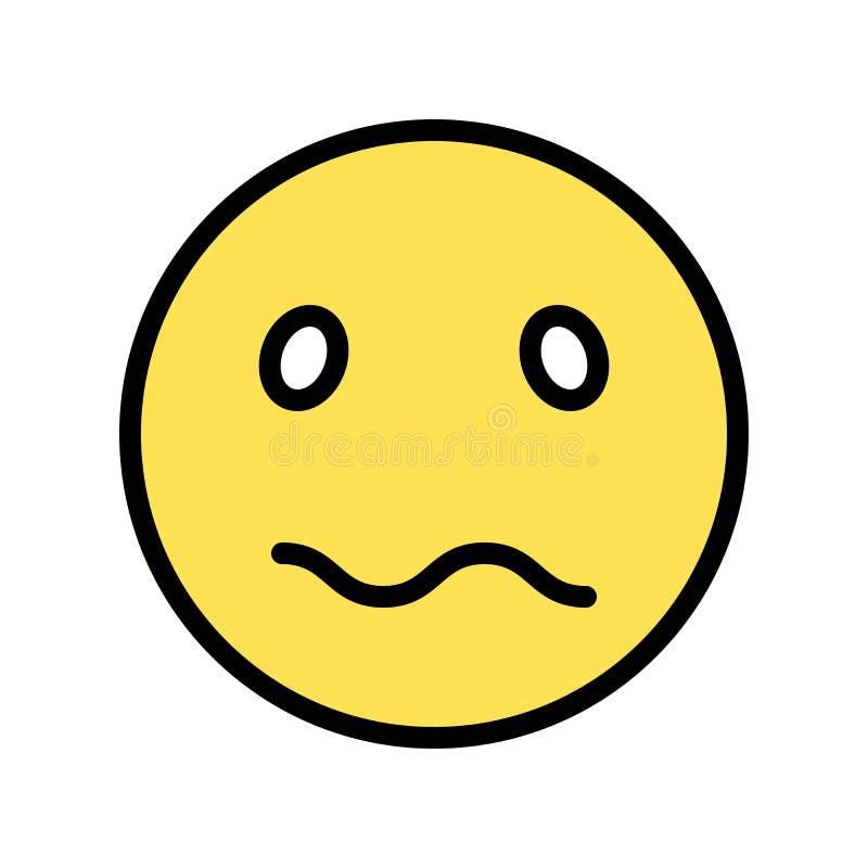 Bored Face Hand Drawn Vector Illustration in Cartoon Doodle Style ...