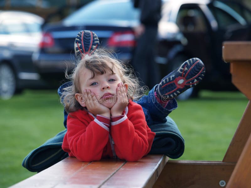 Bored little girl stock photo. Image of cute, bored, blond - 2752740