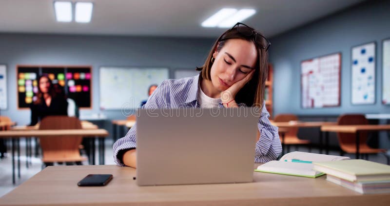 Bored Girl in Classroom Using Computer Technology Stock Image - Image ... Bored Girl in Classroom Using Computer Technology Stock Image - Image ...