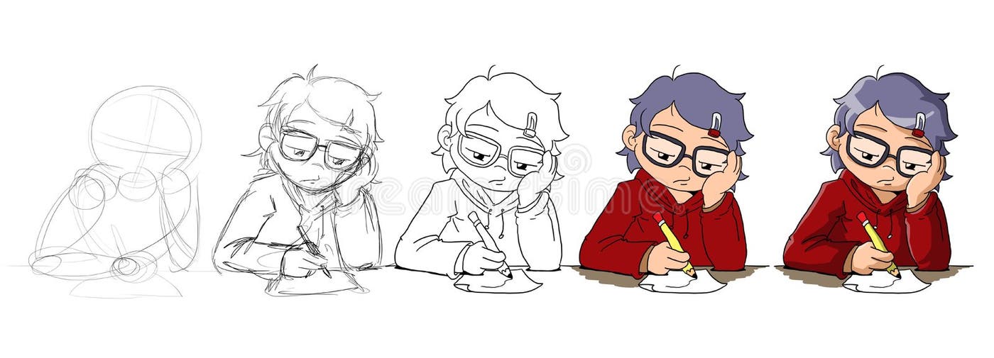 Bored Girl Sketch Stock Illustrations – 128 Bored Girl Sketch Stock ...