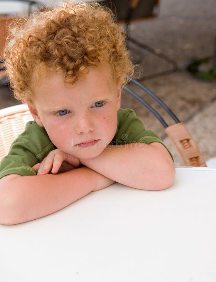 Bored Kid waiting stock photo. Image of cute, bored, hair - 10376564