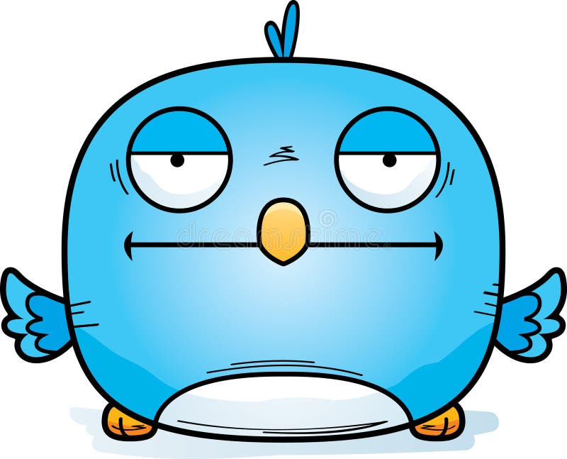 Bored Little Bluebird stock vector. Illustration of clip - 115885102